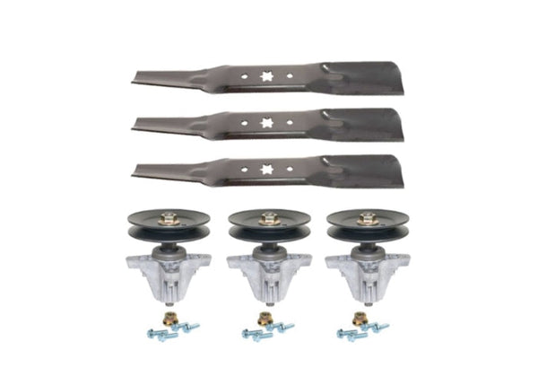 Craftsman Z7600 54 inch Mower Deck Spindle Blade Kit Converts S Center ...