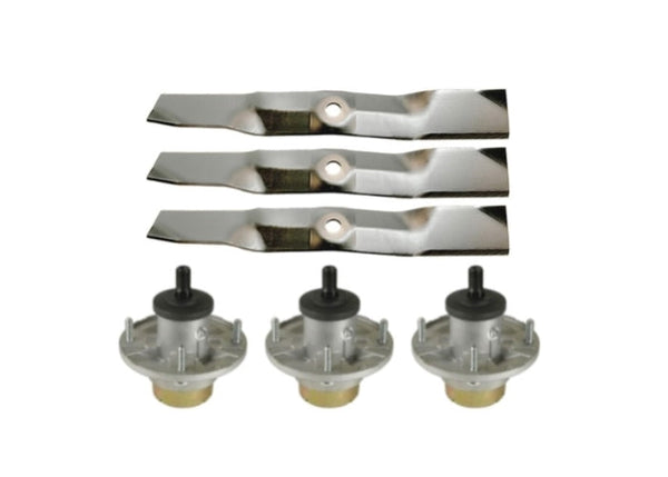 John Deere X570 X580 48" Mower Deck Spindle Assembly and Blade Kit ...