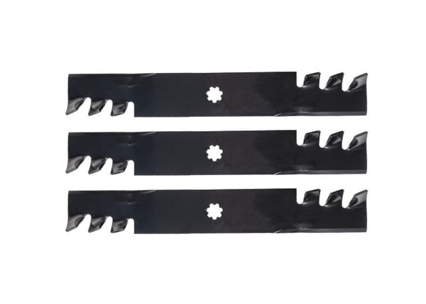 John Deere S140 S160 S170 48" Gator Style Mulching Blades Set of 3 ...